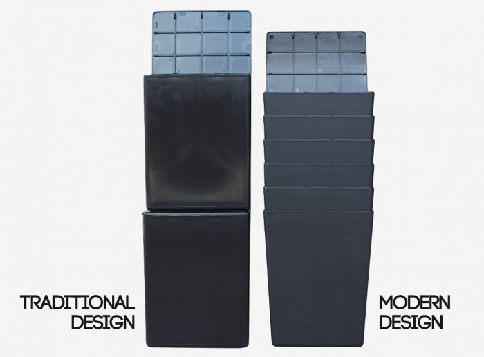 TUC USA | Black Stackable Plastic Temporary Cremation Urn